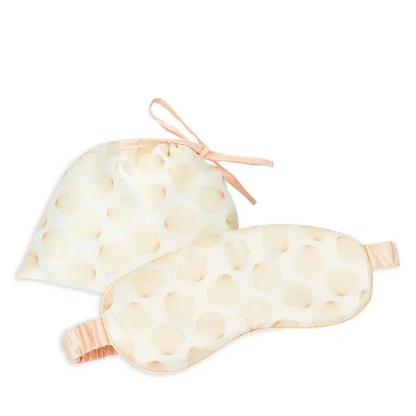 Gingerlily X Memo Press Seashells Silk Travel Eye Mask - Seashell