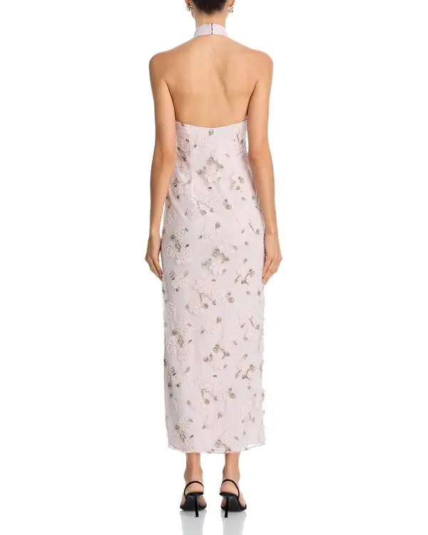 ROTATE BY BIRGER CHRISTENSEN Floral Beaded Maxi Dress