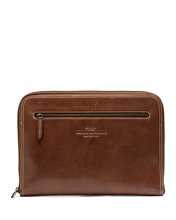 Rodd & Gunn Picton Leather Large File Clutch - Cognac