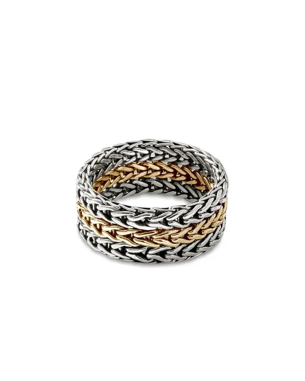 John Hardy Sterling And 18k Bonded Yellow Gold Icon Chain Link Band - Silver