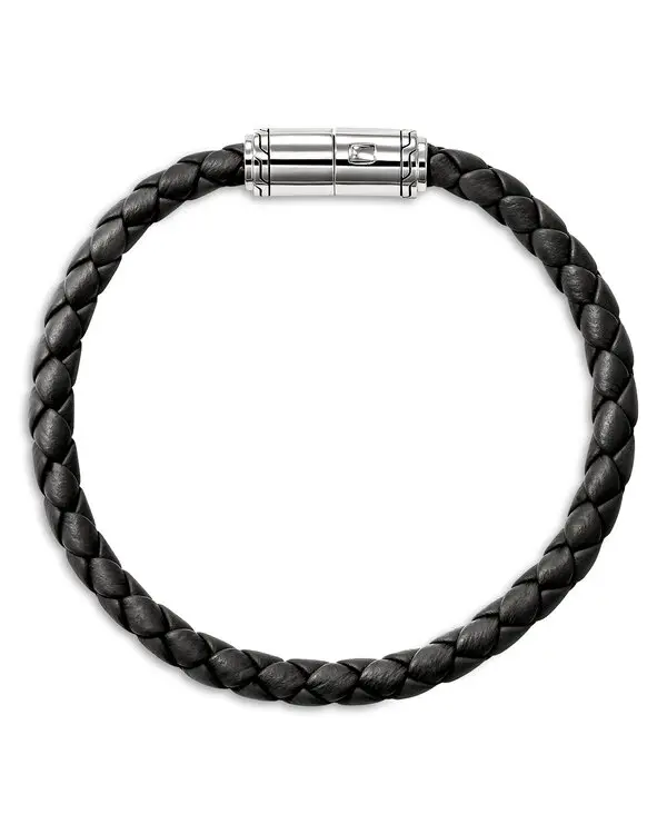 John Hardy Sterling And Leather Bracelet - Silver