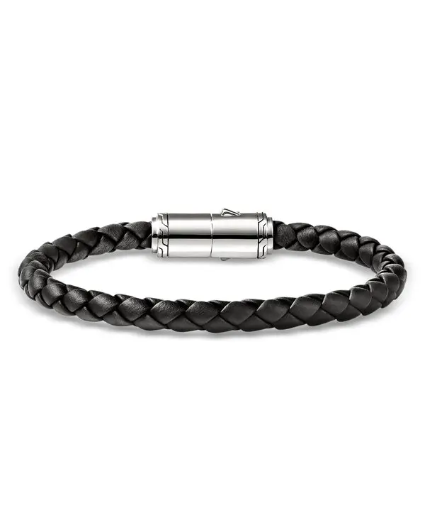 John Hardy Sterling And Leather Bracelet - Silver
