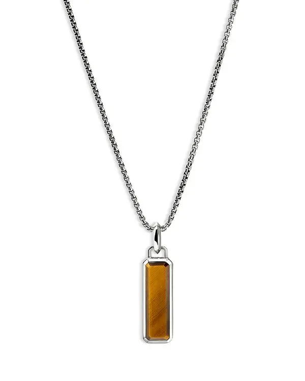John Hardy Modern Talisman Tiger Eye Pendant Necklace - Silver