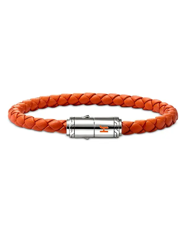 John Hardy Sterling Leather Bracelet - Silver