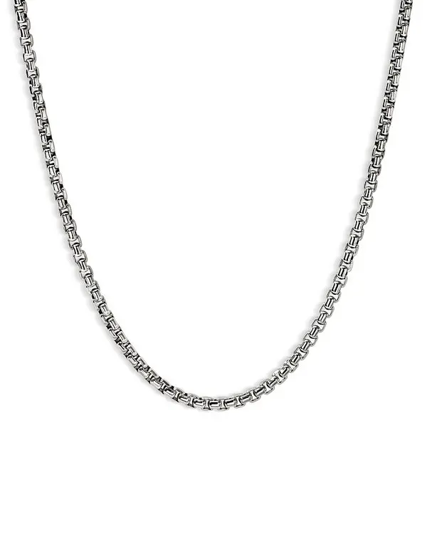 John Hardy Sterling Chain Box Link Necklace - Silver