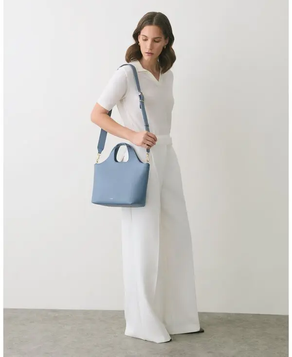 Cuyana Small System Zipper Tote - Azure