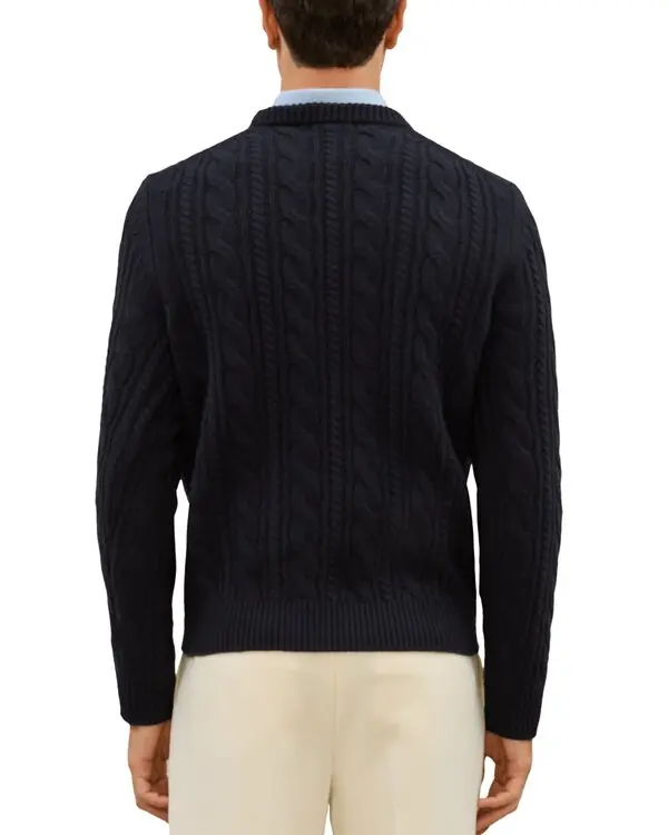 REISS Cashmere Cable Knit Crewneck Sweater