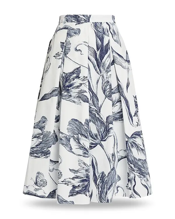 Erdem Pleated Midi Skirt