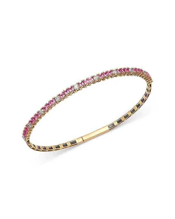 Bloomingdale'S Pink Sapphire And Diamond Bracelet - Gold
