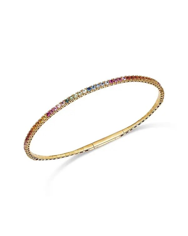 Bloomingdale'S 14k Yellow Rainbow Sapphire Bangle - Gold