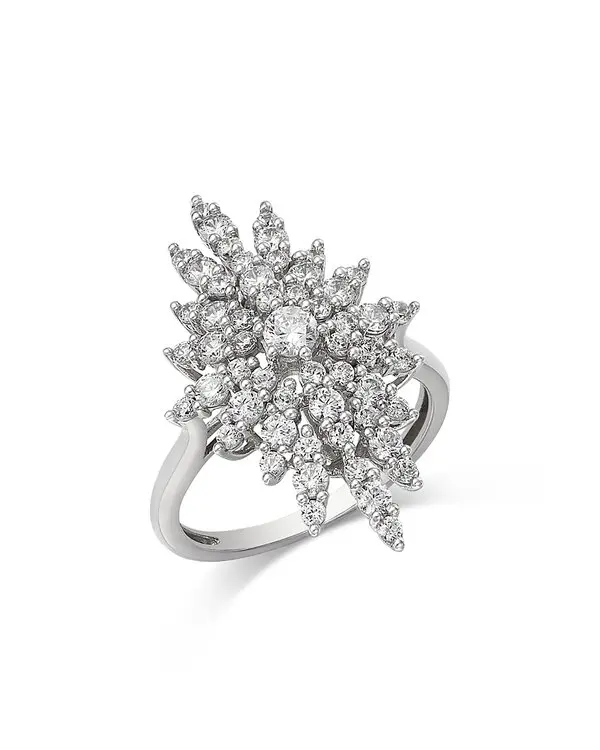 Bloomingdale'S Diamond Starburst Ring 1.50 Tcw - White Gold