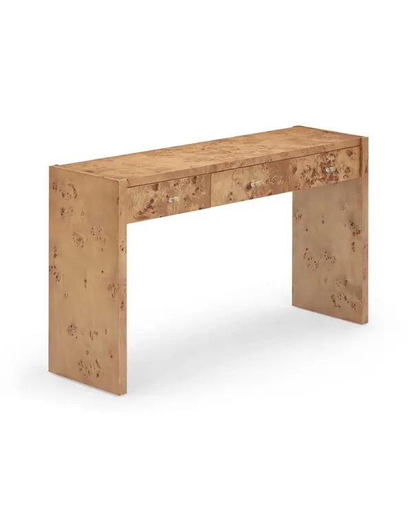 TOV FURNITURE Brandyss Burl Console Table - Honey