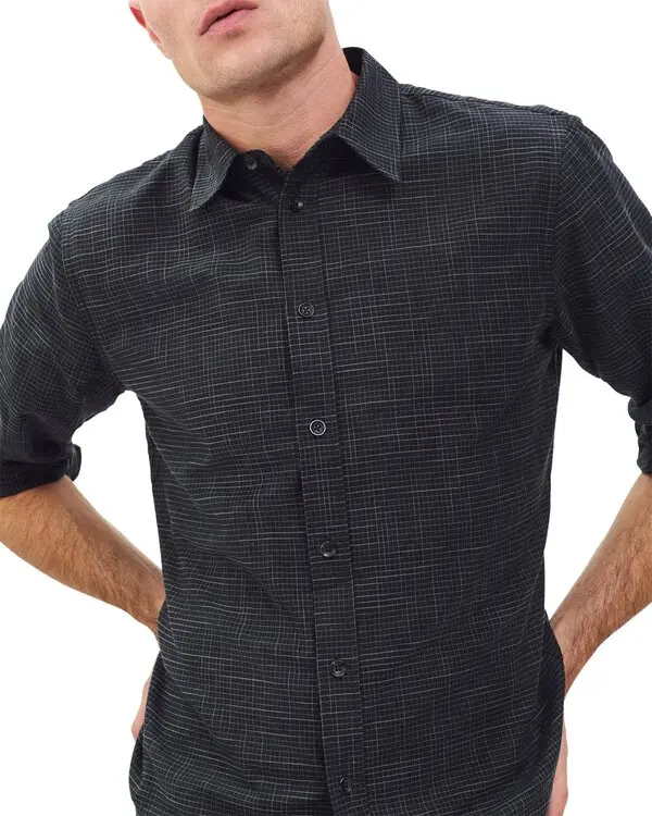 Rag & Bone Tomlin Crosshatch Shirt - Black Grey