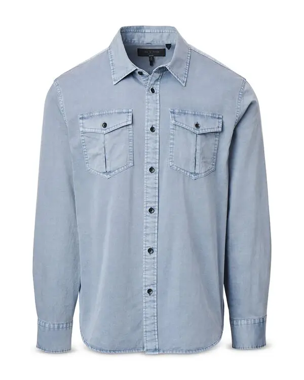 Rag & Bone Finch Military Shirt - Blue