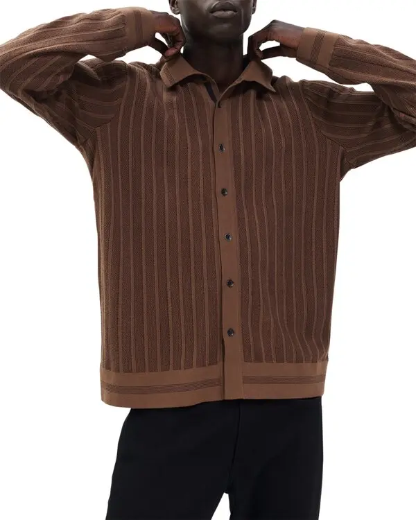 Rag & Bone Harvey Rib Long Sleeve Shirt