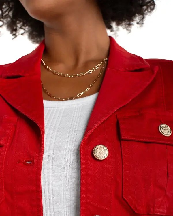 LIVERPOOL Peplum Jacket - Red