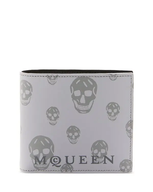 Alexander McQueen Printed Skull Bifold Wallet - Pearl Beige