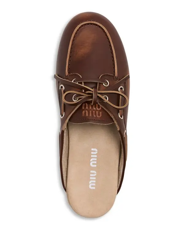 Miu Miu Boat Mule Loafers