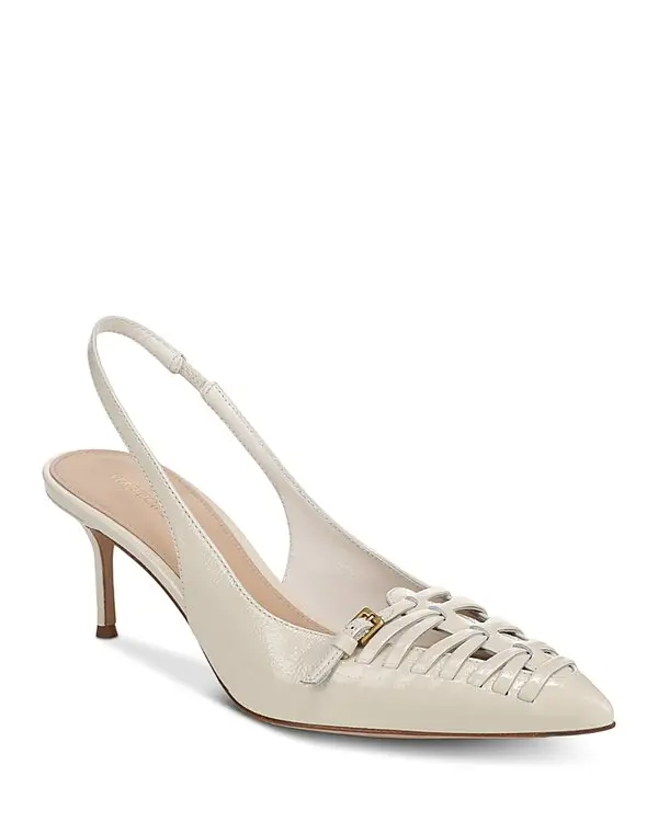 Veronica Beard Rashida Slingback Pumps - Ecru