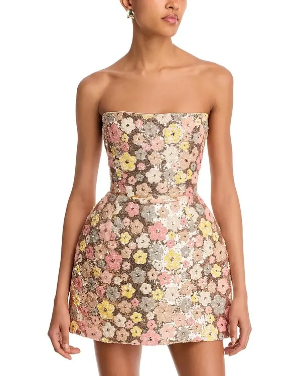 BRONX AND BRONCO Jasmine Maraya Strapless Mini Dress