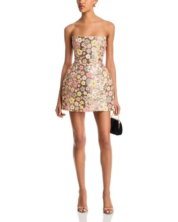 BRONX AND BRONCO Jasmine Maraya Strapless Mini Dress
