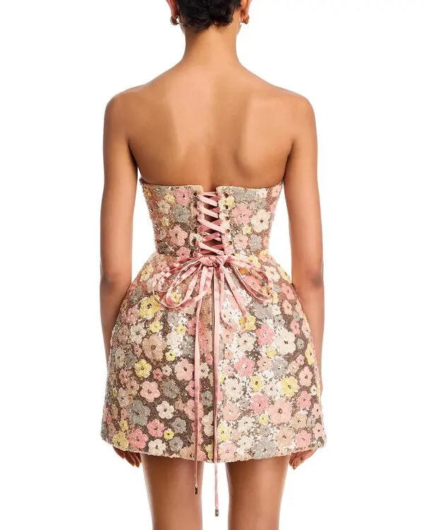 BRONX AND BRONCO Jasmine Maraya Strapless Mini Dress