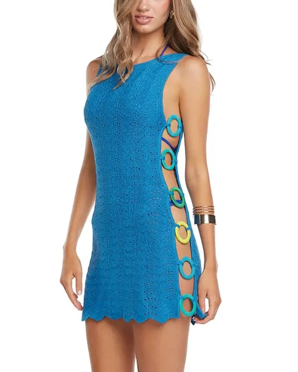 CAPITTANA Paula Open Side Cover-up Dress - Blue