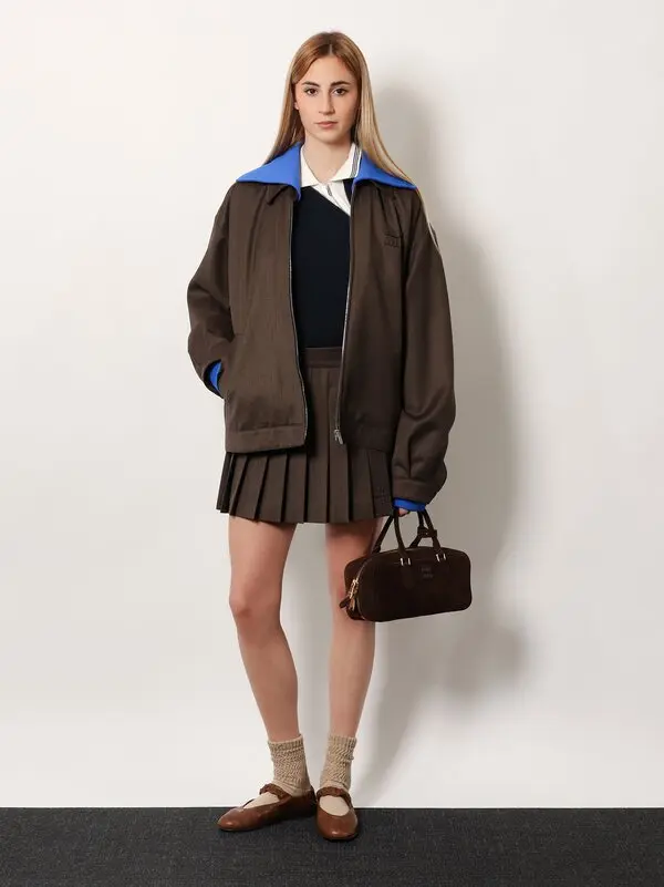 Miu Miu Cotton Polo Shirt With Asymmetric Zip