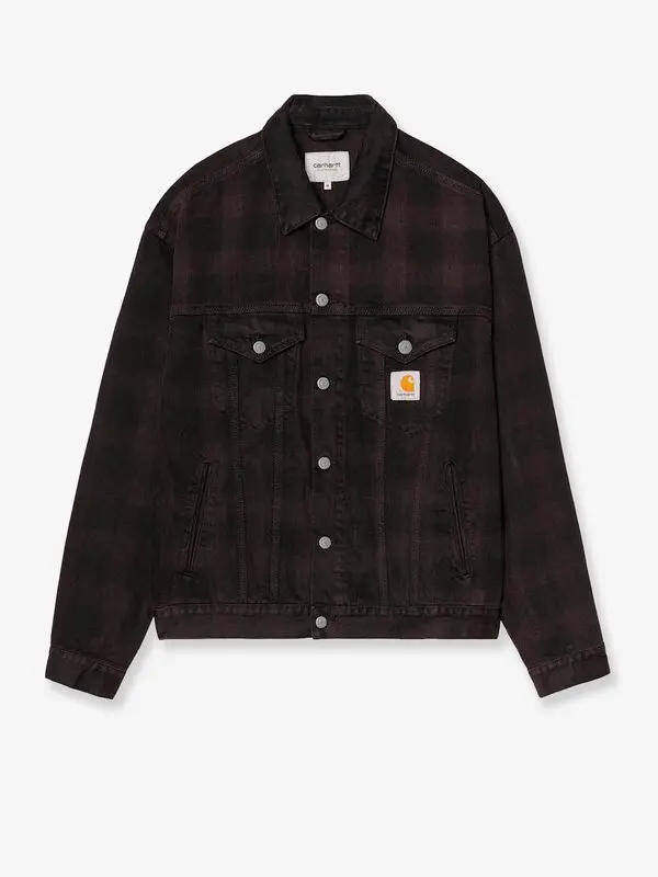 Carhartt Work In Progress Everson Denim Jacket With Front Logo - Black
