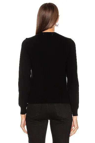 Play Comme Des Garcon Wool Jersey Intarsia Emblem Sweater - Black