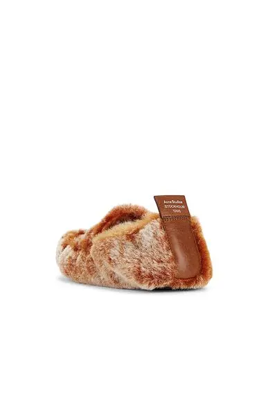Acne Studios Shearling Loafer - Orange Multi