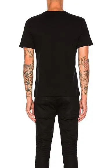 Play Comme Des Garcon Emblem Cotton Tee - Black