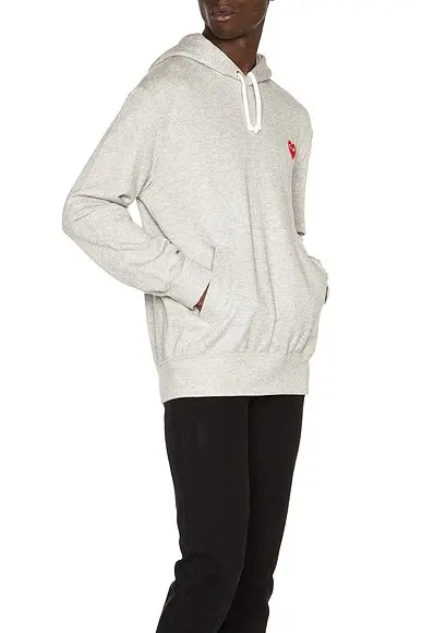 Play Comme Des Garcon Red Emblem Hoodie