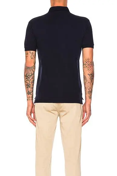 Play Comme Des Garcon Small Red Emblem Cotton Polo