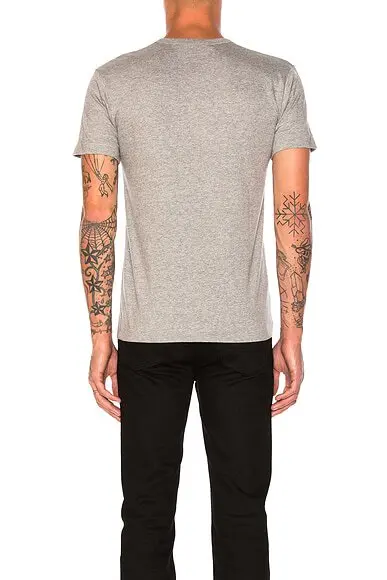 Play Comme Des Garcon Black Emblem Cotton Tee - Grey