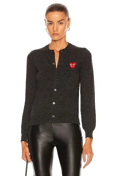 Play Comme Des Garcon Wool Cardigan