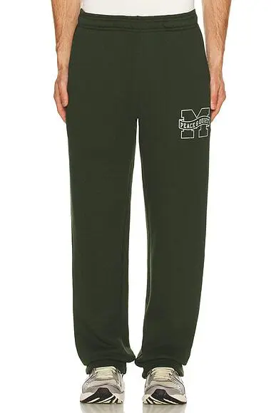 MUSEUM OF PEACE & QUIET Banner Sweatpants - Forest