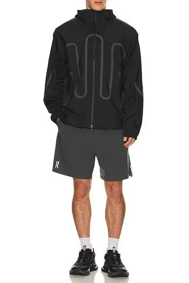 On Waterproof Hooded Jacket With Graphic Detail