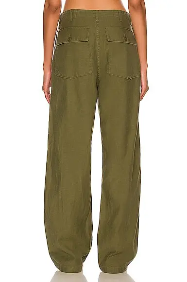 R13 Wide Leg Utility Pant - Olive