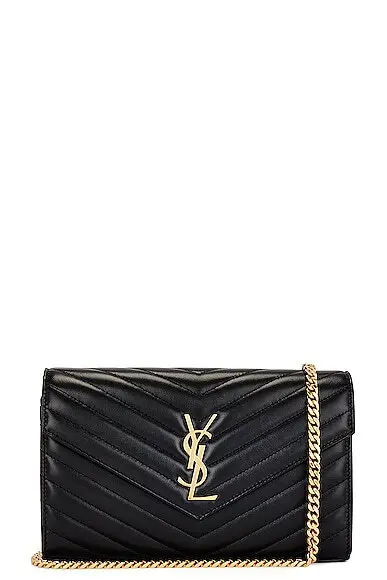 Saint Laurent Cassandre Wallet On Chain Bag - Nero