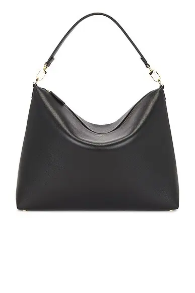 TOTEME Medium Bevel Grained Leather Bag - Black