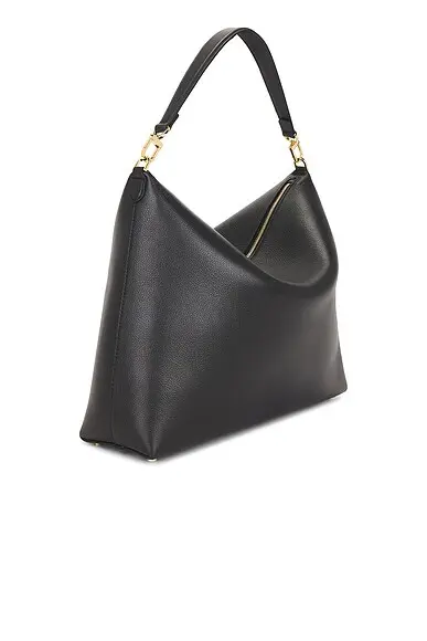 TOTEME Medium Bevel Grained Leather Bag - Black