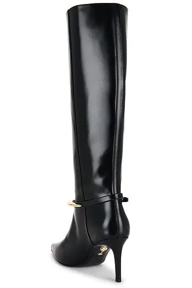 Retrofete Sancia High Heel Pointed Toe Boots - Black