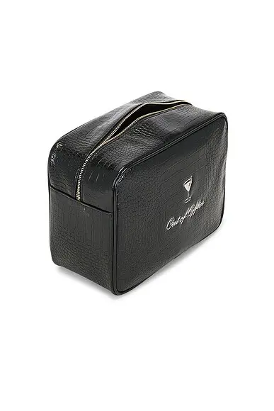 ABBODE Out Of Office Martini Croc Pouch - Black
