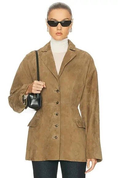 EAVES Salta Suede Jacket - Olive