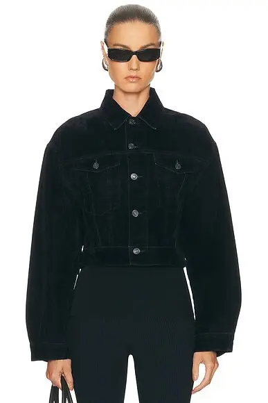 AGOLDE Radley Velvet Jacket - Ocean