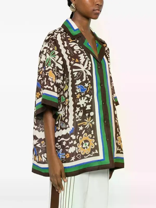 ALEMAIS Maroc Short-sleeve Shirt - Brown