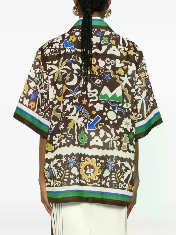 ALEMAIS Maroc Short-sleeve Shirt - Brown