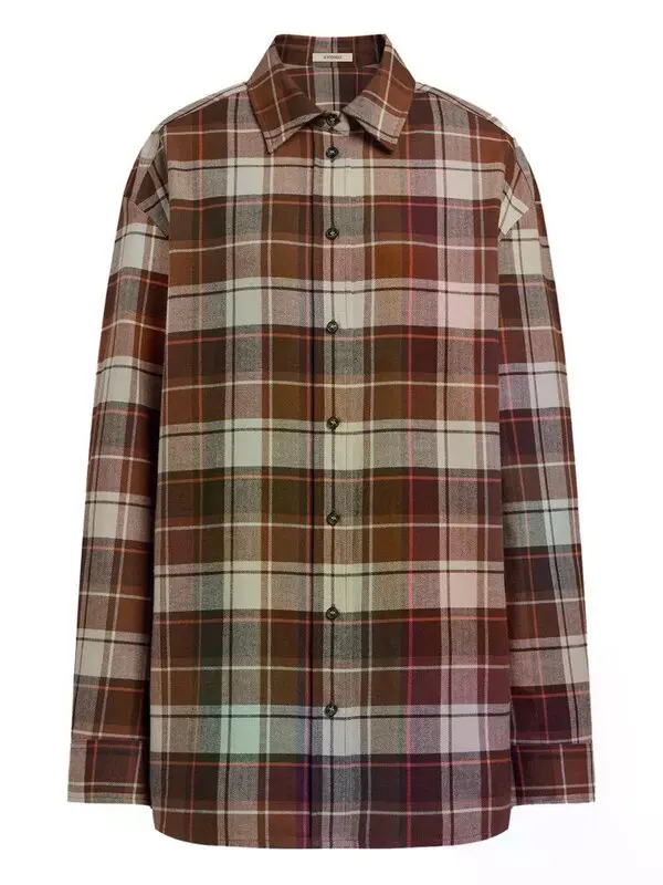 12 STOREEZ Checked Button Down Shirt