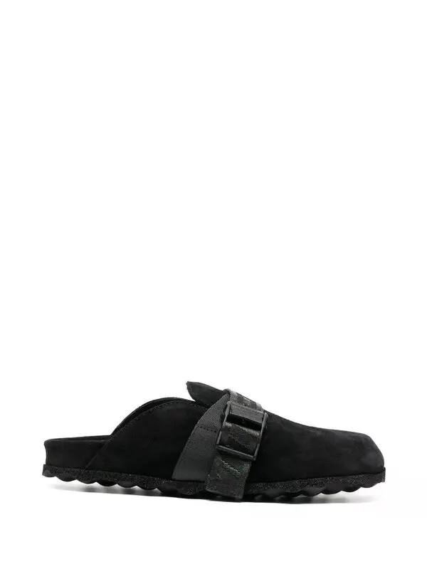 Off-White Debossed Logo Buckled Mules